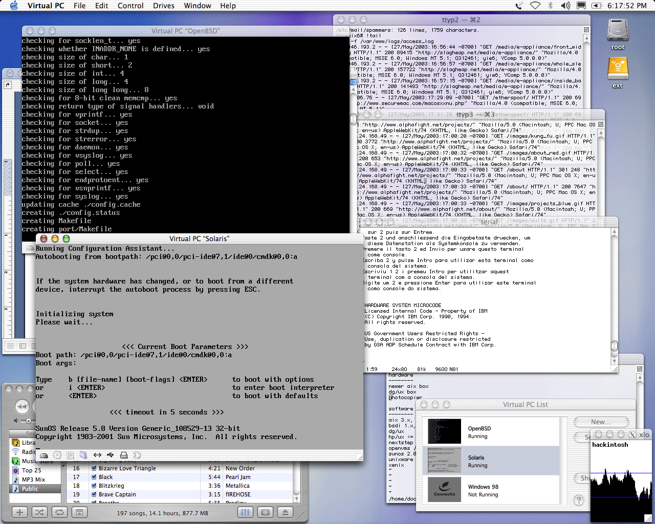 the Unix on Virtual PC project